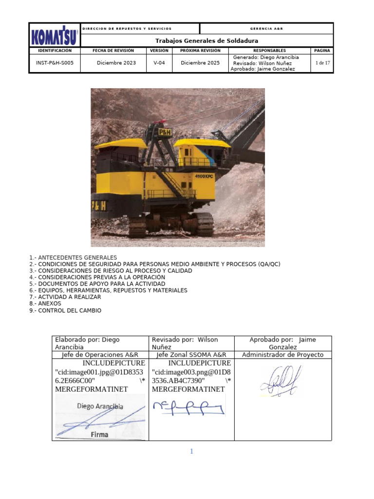 INS-PH-S005 Trabajos Generales de Soldadura v2 | PDF
