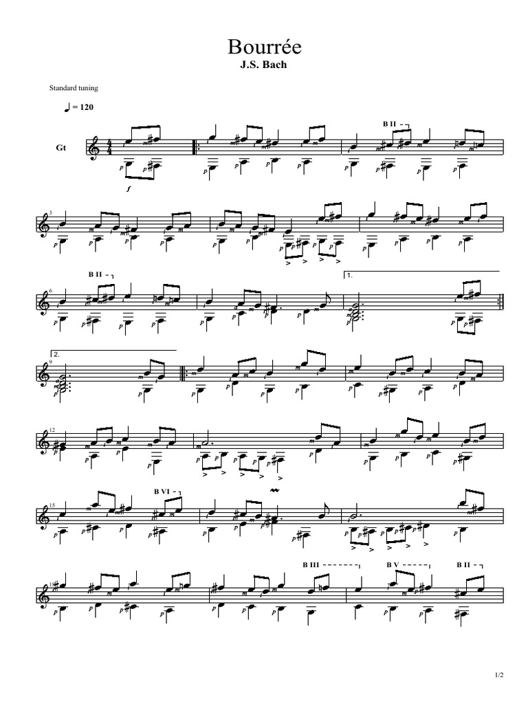 (Classic) Bach - Bourree | PDF