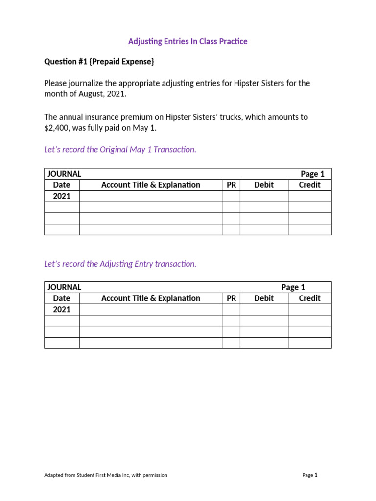 Adjusting Practice | PDF
