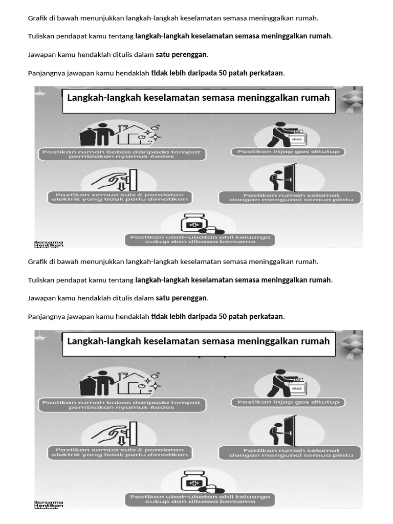 Bahagian C - Langkah-Langkah Keselamatan Semasa Meninggalkan Rumah | PDF