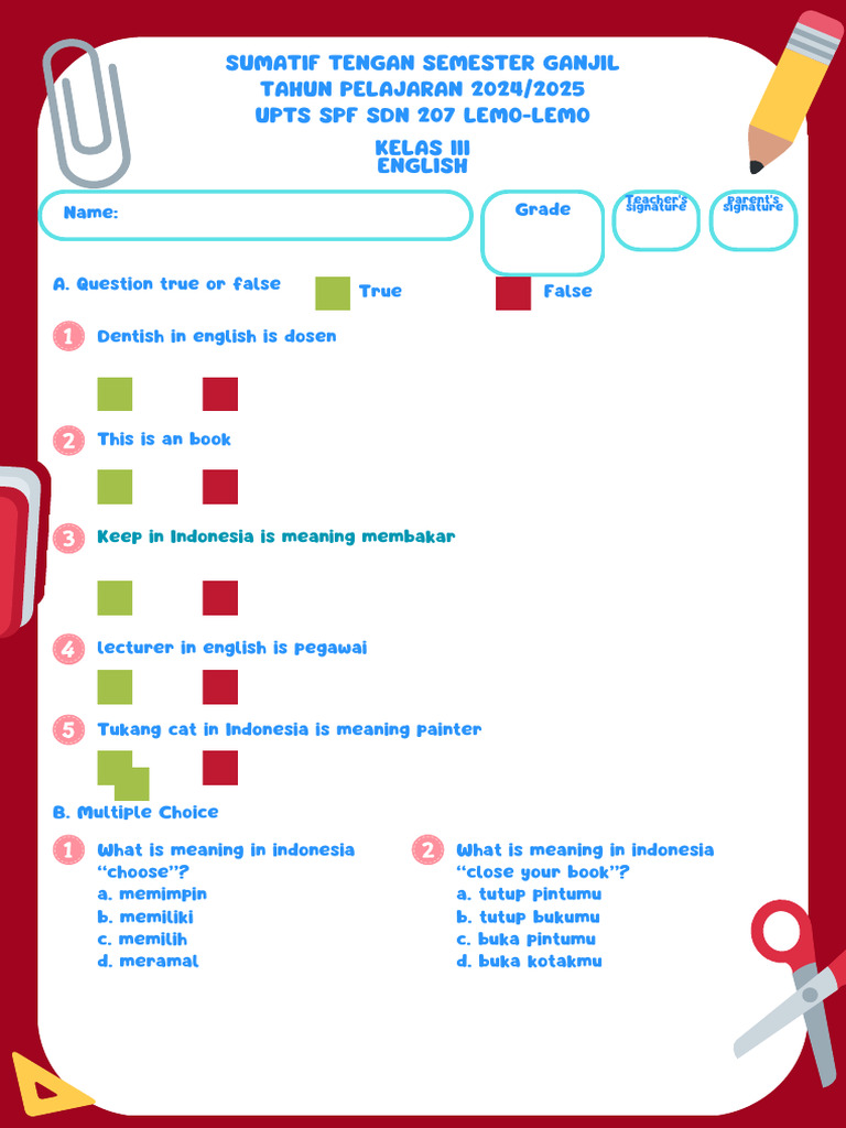 STS MATEMATIKA KELAS III (5) | PDF