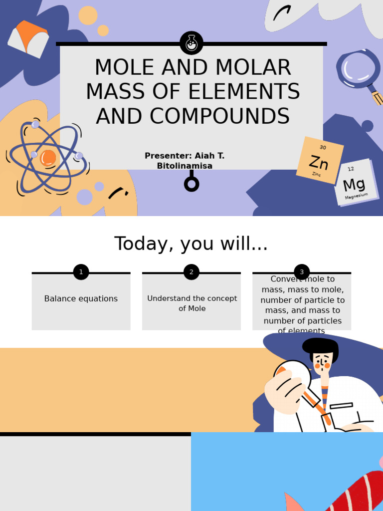 Mole and Molar Mass of Elements and Compounds | PDF