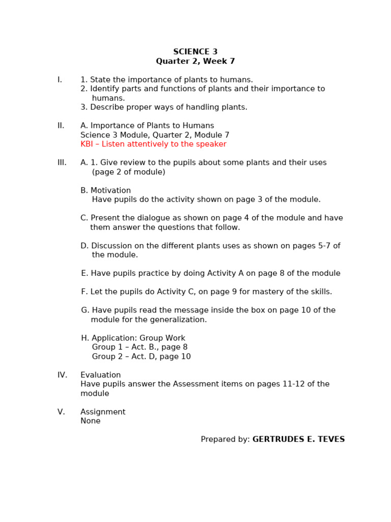 Science 3 Quarter 2 Week 7 | PDF