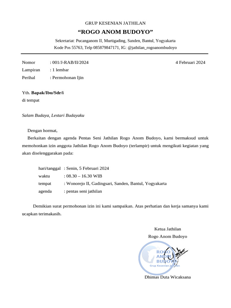 Surat Dispen | PDF