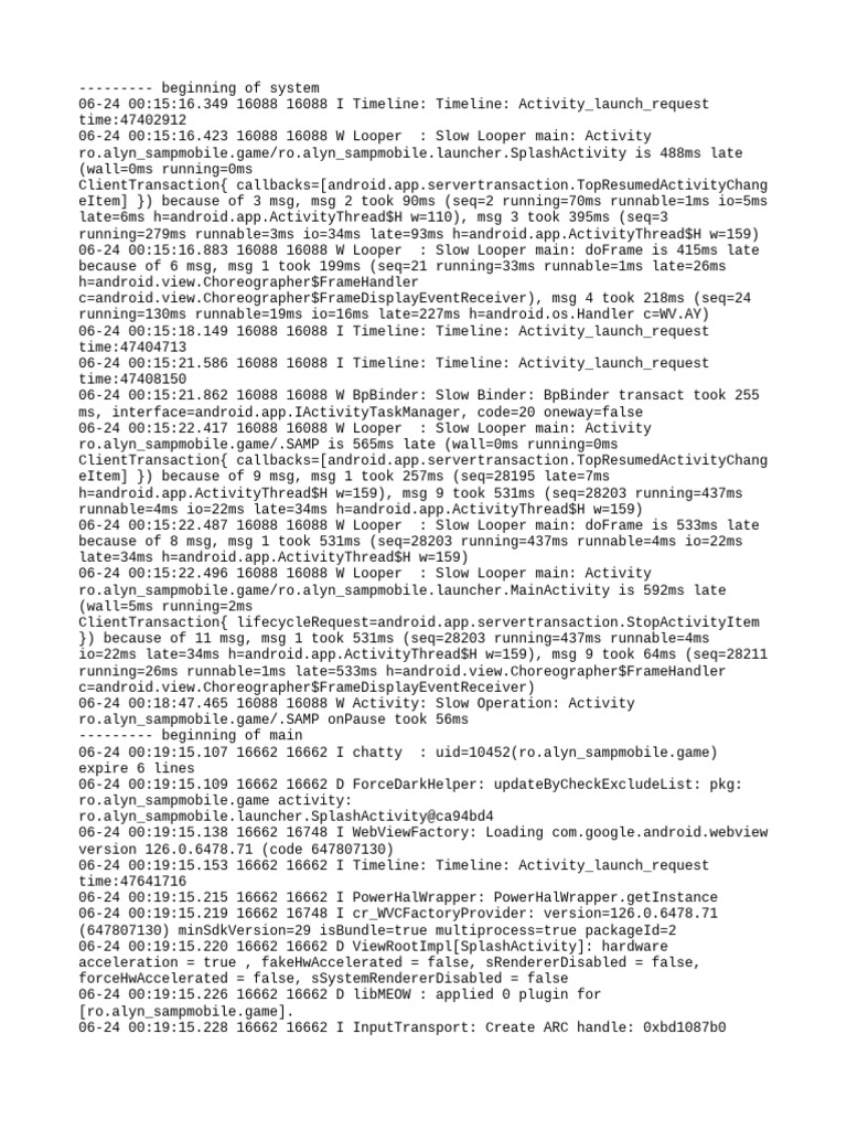 Alyn Sampmobile Log | PDF