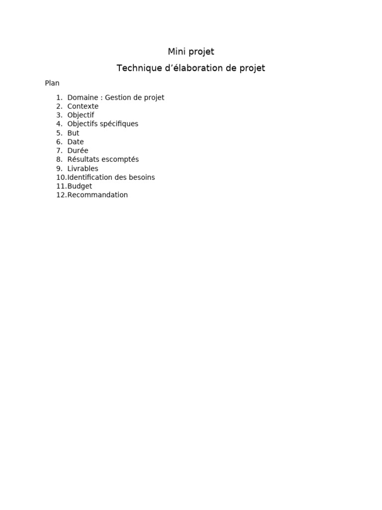 Mini Projet EDE | PDF