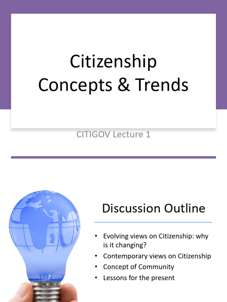 LEC1 Citizenship Concepts Trends | PDF