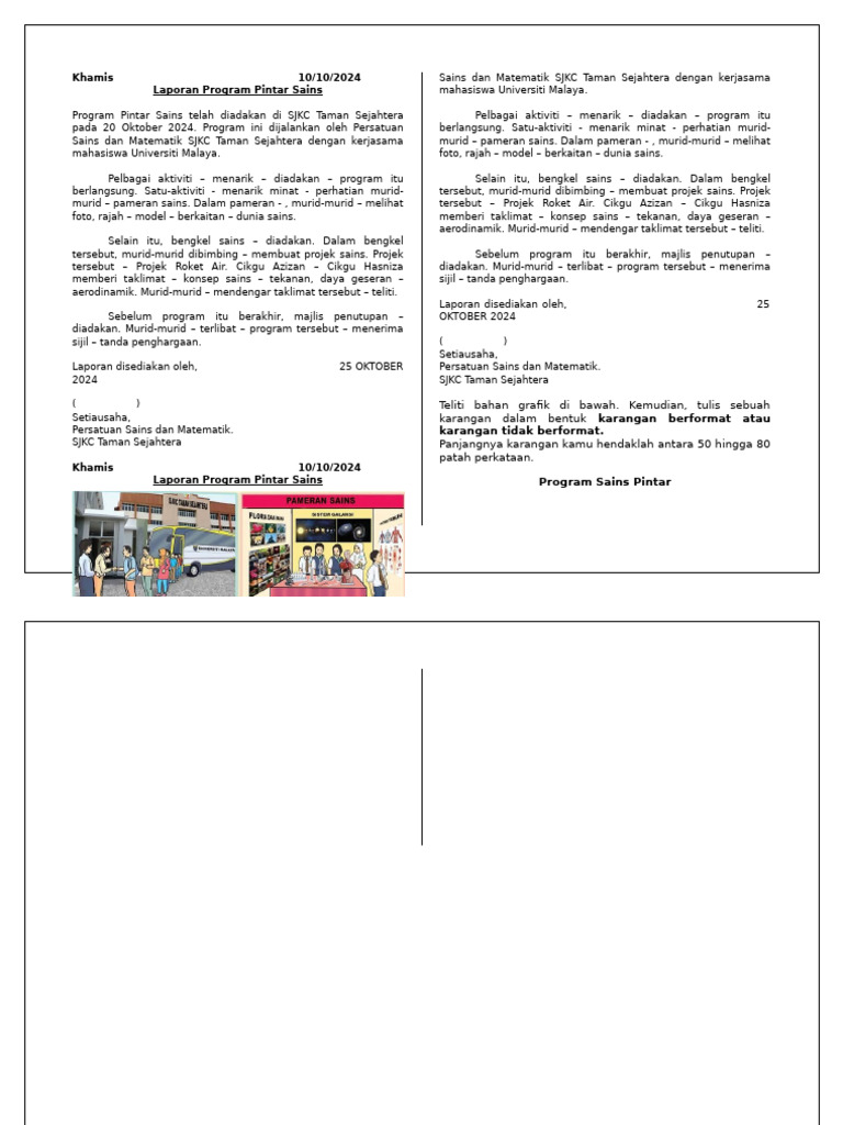 (Khamis 10.10) BM 5C Karangan | PDF