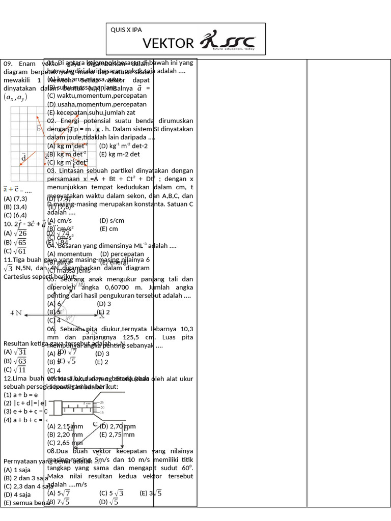 Kuis Vektor Baru | PDF