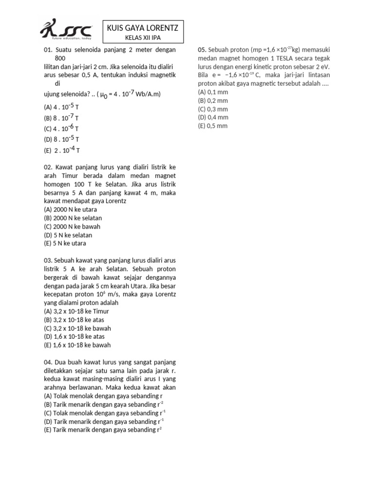 Kuis Gaya Lorent | PDF