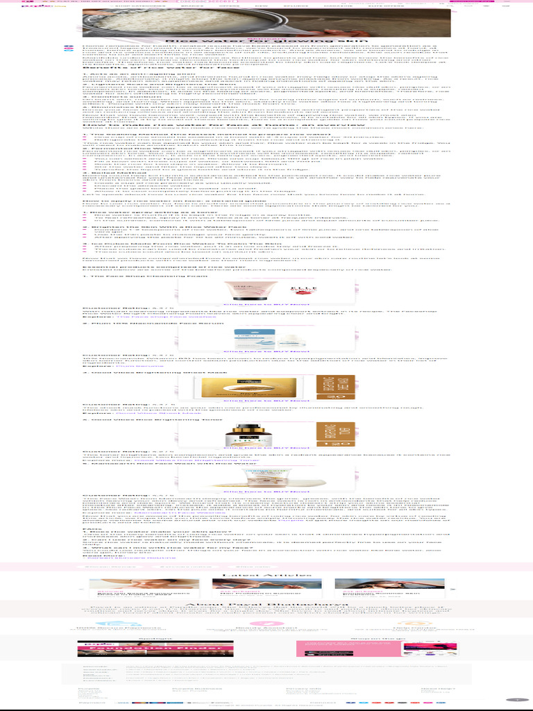Rice water for glowing skin Korean Skincare | PDF
