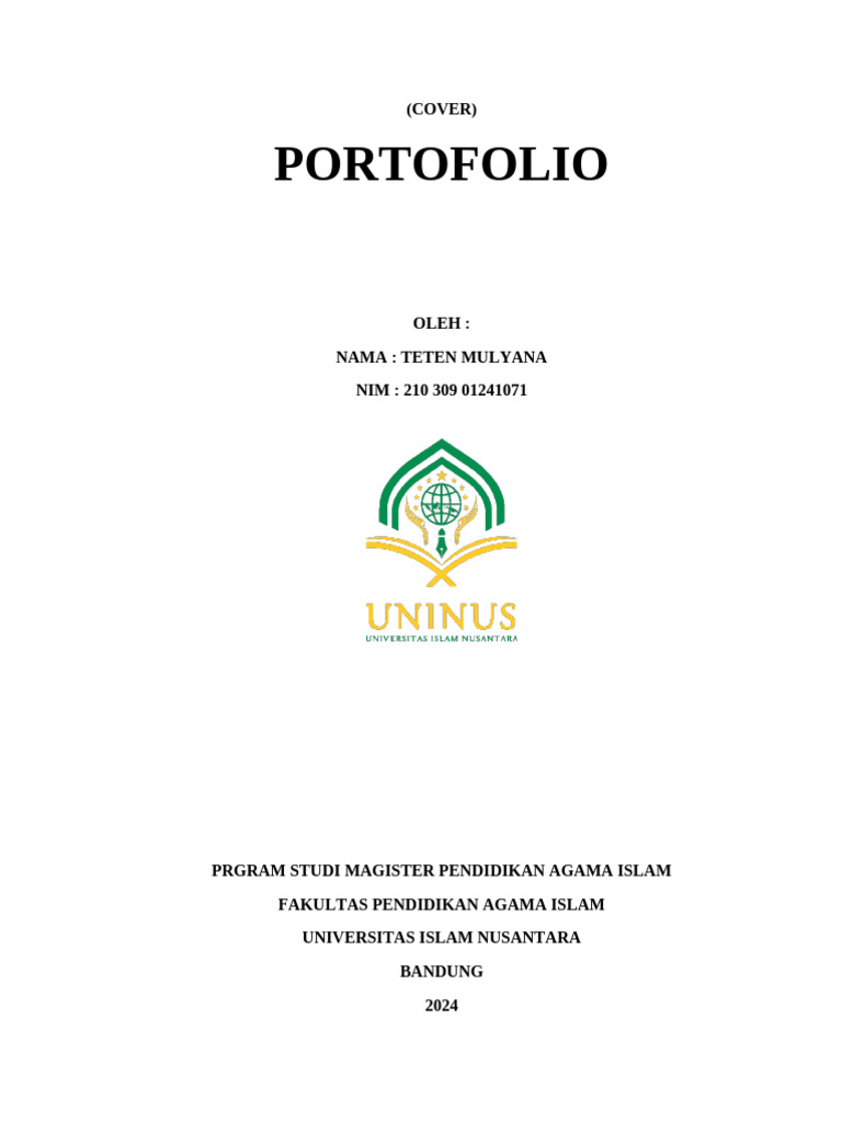 FORMAT PORTOFOLIO_PENILAIAN RPL | PDF