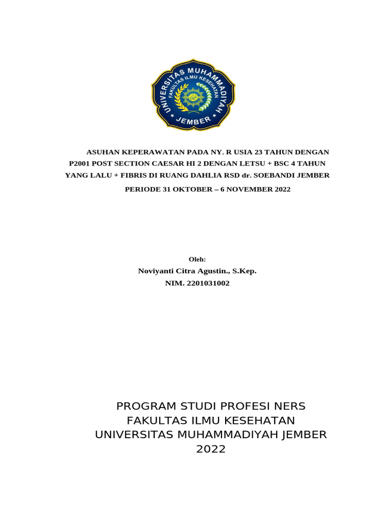 Askep PNC Post SC | PDF