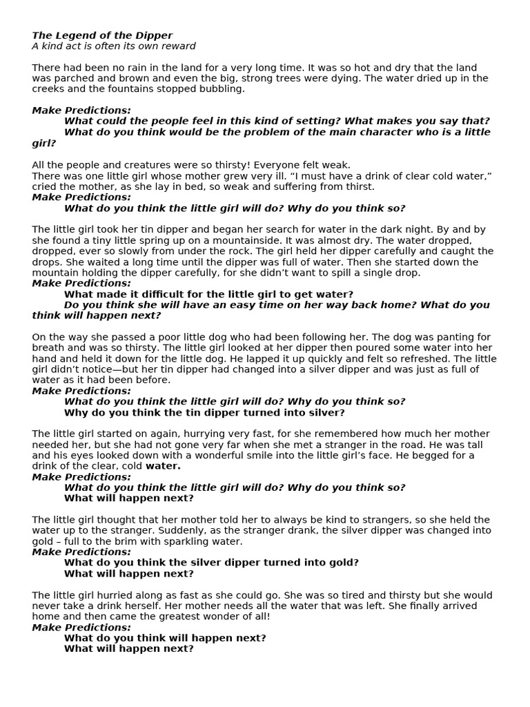 The Legend of The Dipper | PDF