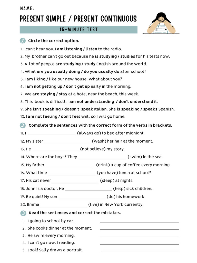 Grammar Present Simple + Continuous | PDF