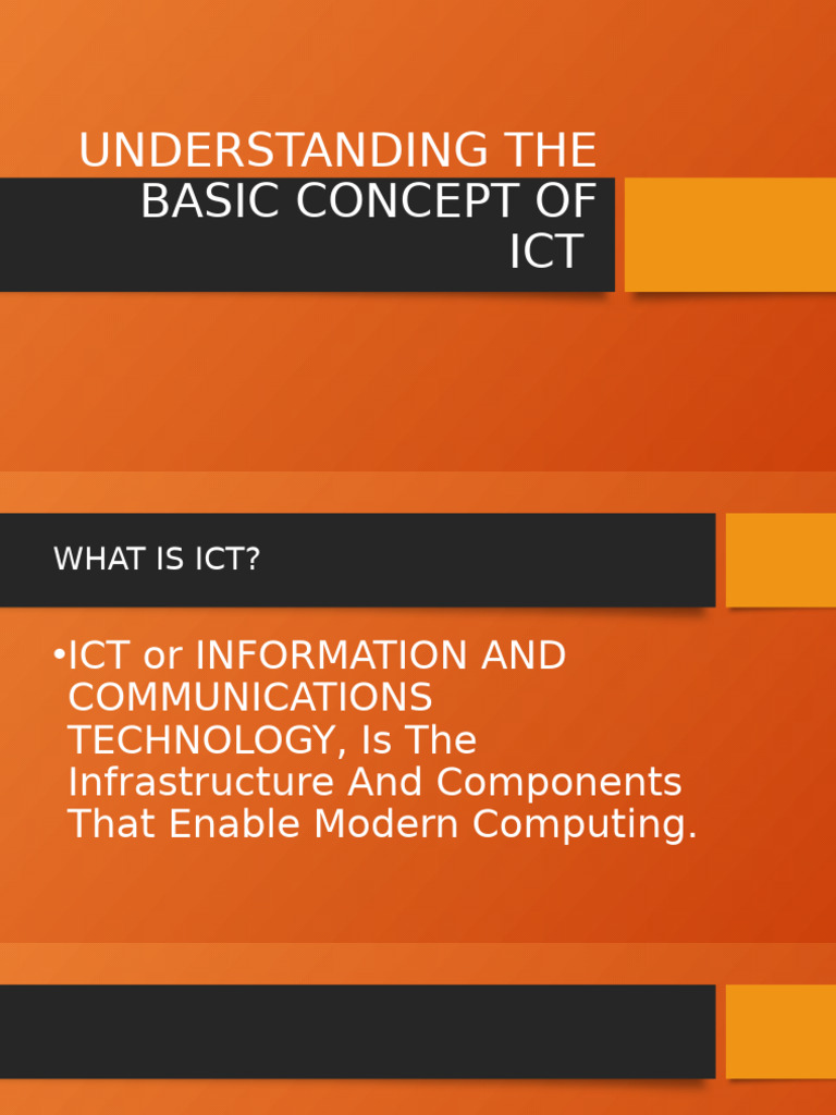 Understanding The Basic Concept of Ict | PDF | Art | Computers