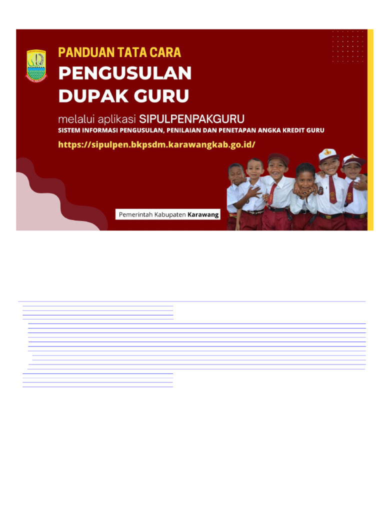 Panduan Pengusulan DUPAK Guru Melalui SIPULPENPAKGURU (Autosaved) | PDF