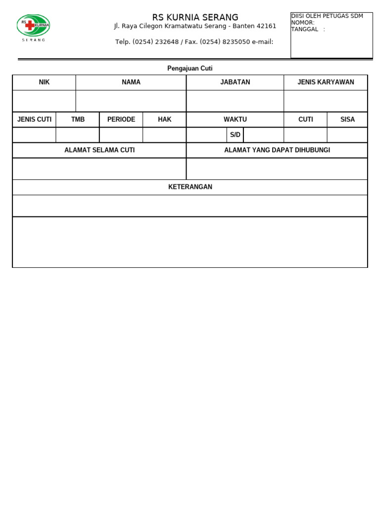 Form Pengajuan Cuti | PDF