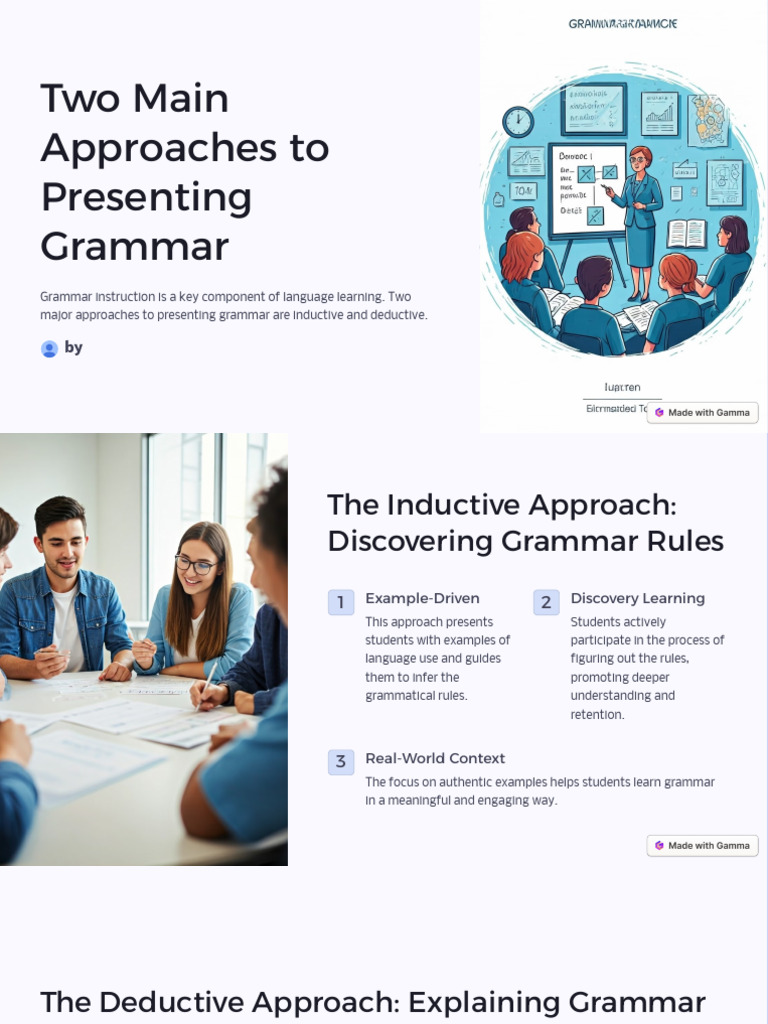 Two Main Approaches To Presenting Grammar | PDF