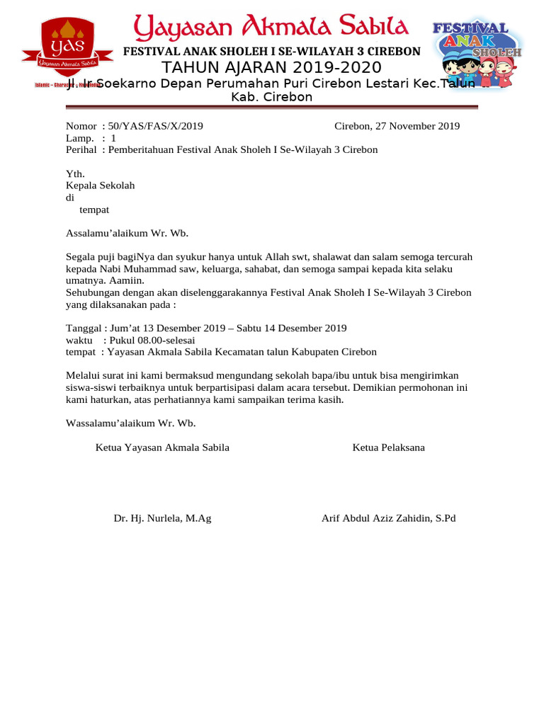 Surat Pemberitahuan Lomba Pdf