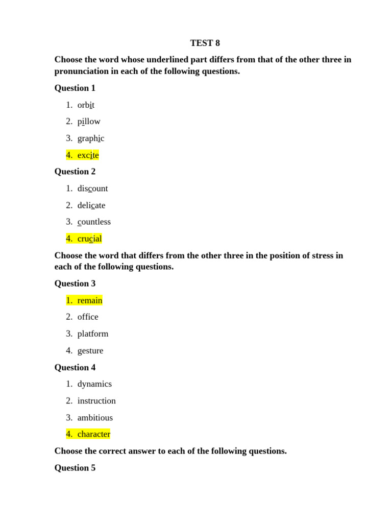 Test 8 | PDF