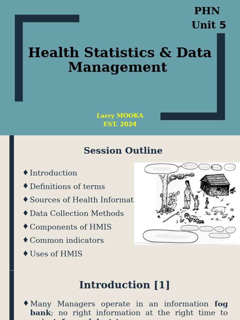 PHN Unit 5 - Health Stats & Data MGT | PDF
