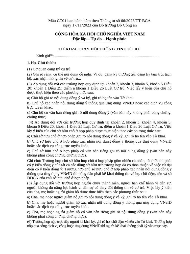 CT01 Thông Tư 66 | PDF
