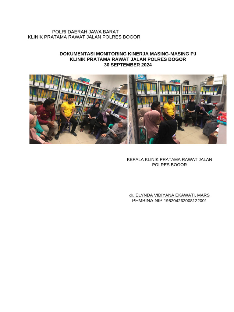 DOKUMENTASI MONITORING | PDF