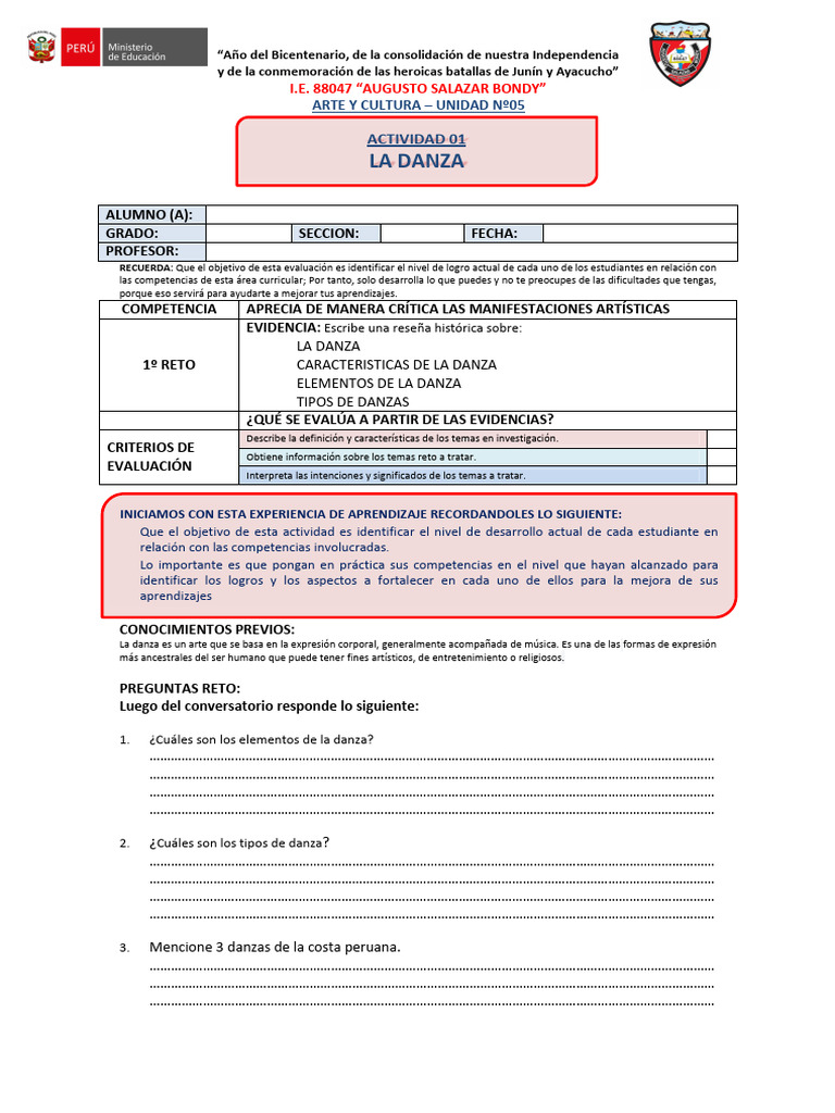 Ayc Unid 5 - Act 1 - 2024 | PDF