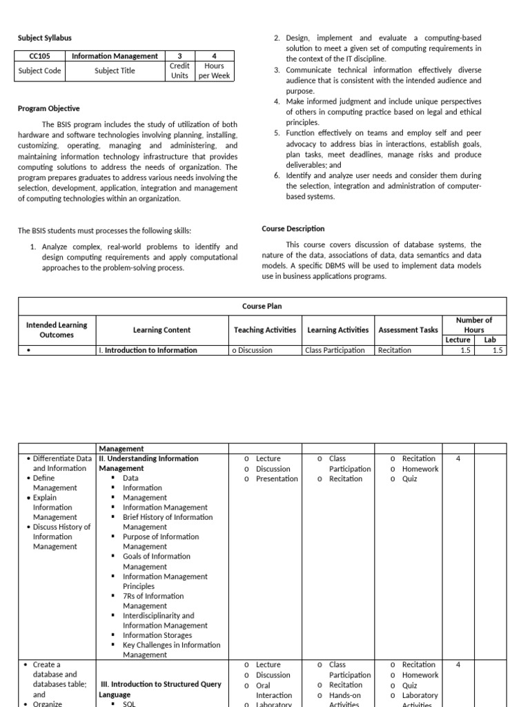 Information Management | PDF