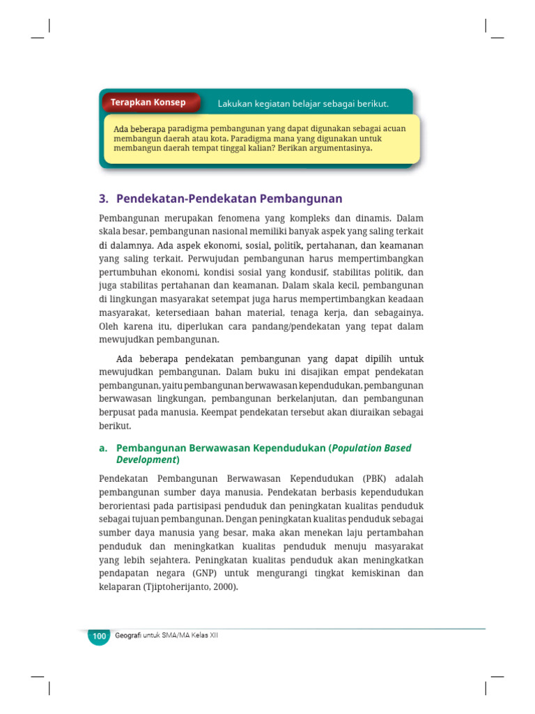 Pendekatan Pembangunan | PDF