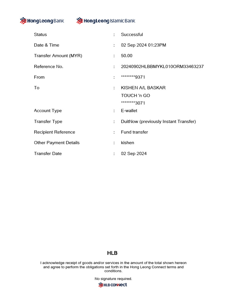 HLB Receipt 618260 | PDF