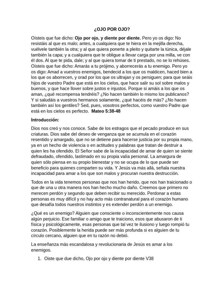 Ojo Por Ojo | PDF
