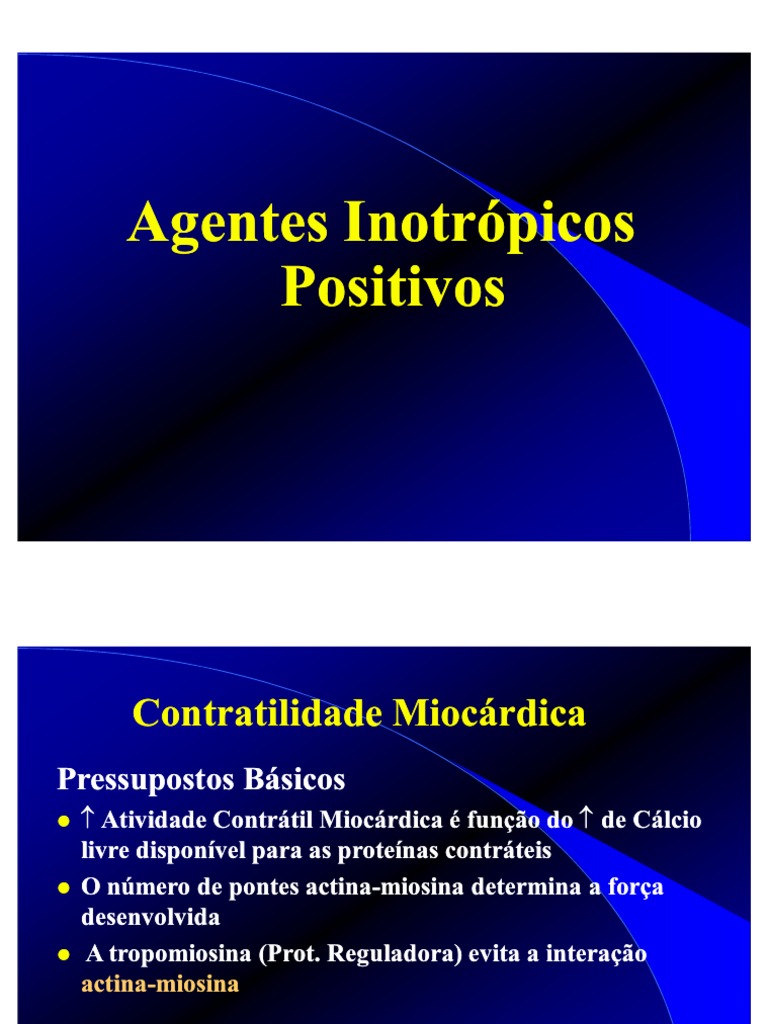Agentes Inotrópicos Positivos: Digitálicos e Não Digitálicos | PDF