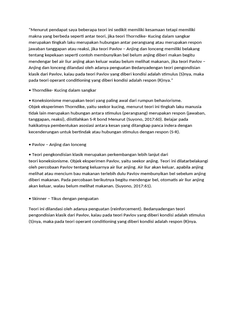 010 - Teori Behaviorisme | PDF