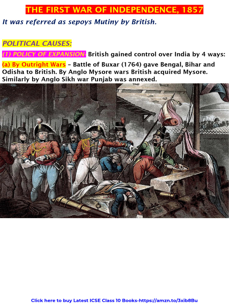 ICSE Class 10: 1857 Revolt Causes | PDF | History