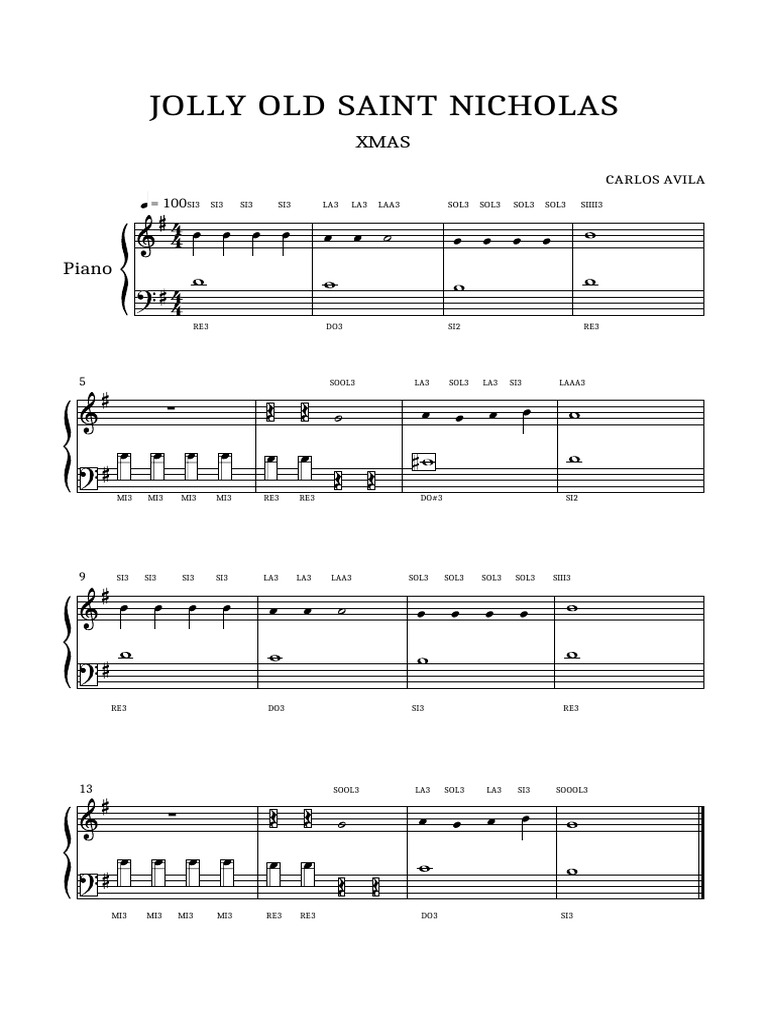 11 JOLLY OLD SAINT NICHOLAS | PDF
