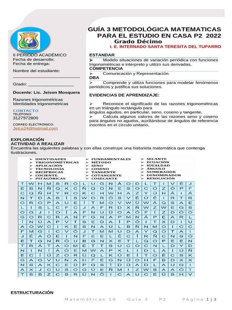3 GUIA 10 MATE 2022 | PDF