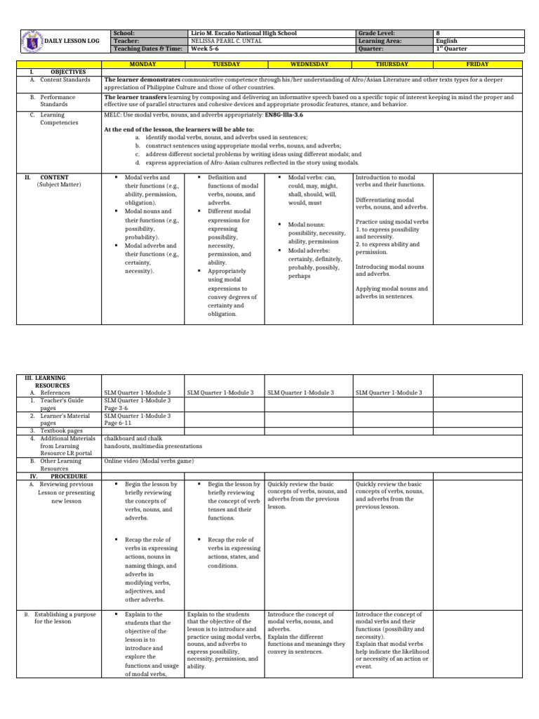 Quarter 1-week 5 | PDF