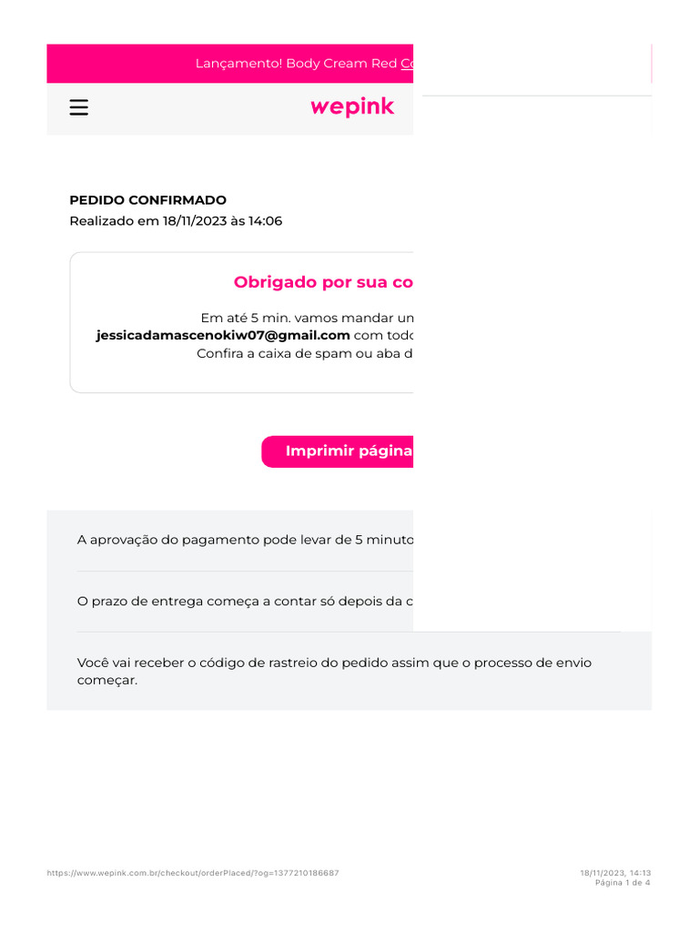 Pedido Confirmado | PDF