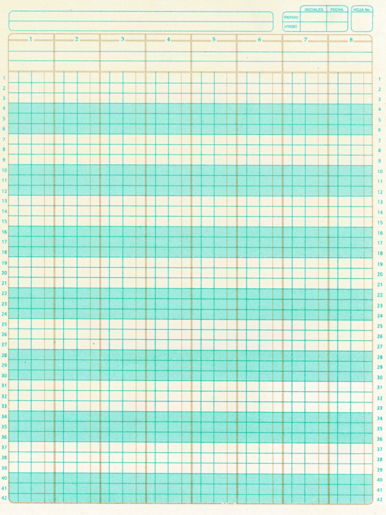 Tabla de 8 columnas | PDF