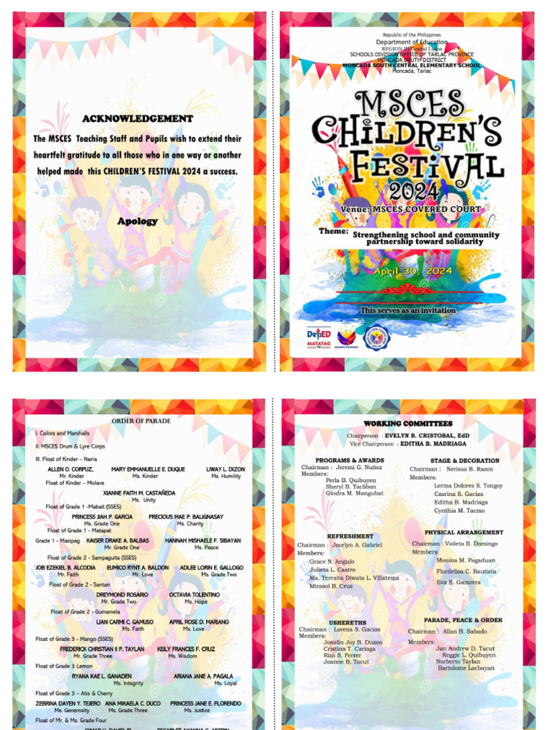 Childrens Festival Program | PDF