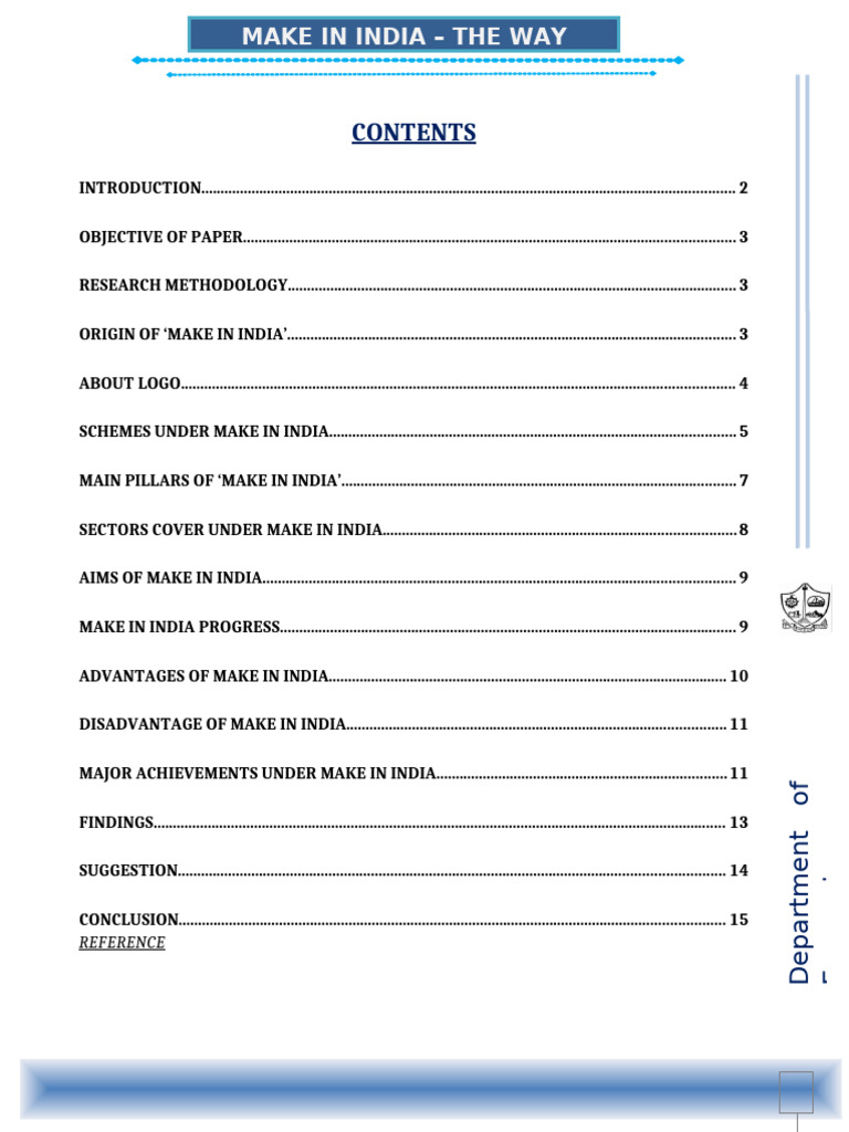 Make in India project | PDF
