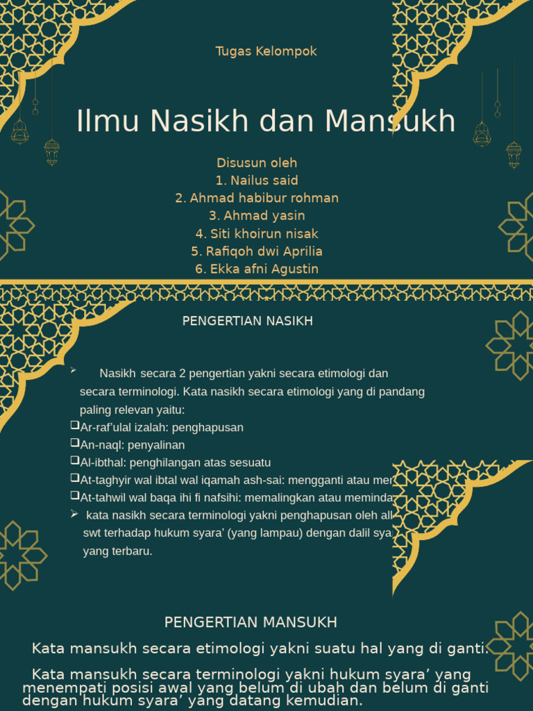 Ilmu Nasikh Dan Mansukh Pai D-1 | PDF