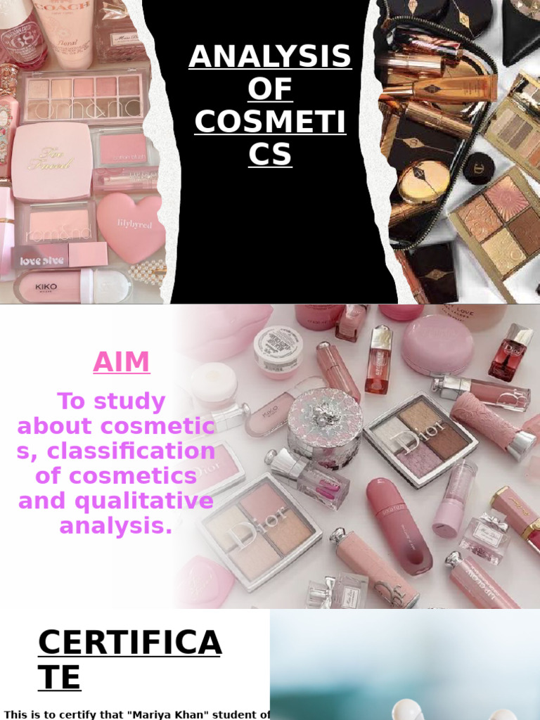 Analysis of Cosmetics | PDF