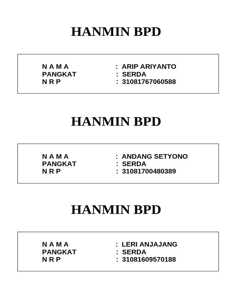 Hanmin TWP | PDF