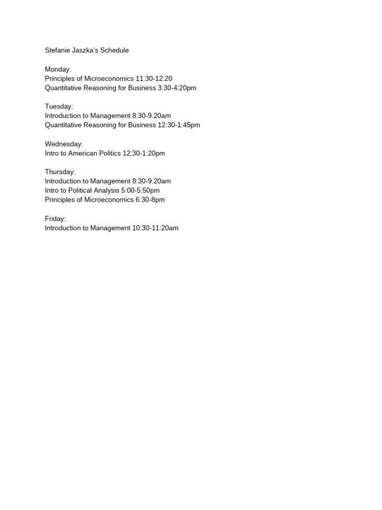 2020 Fall Schedule | PDF