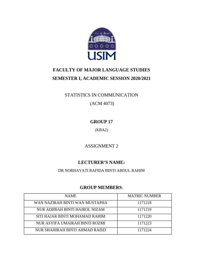 2nd Assg Statistics | PDF