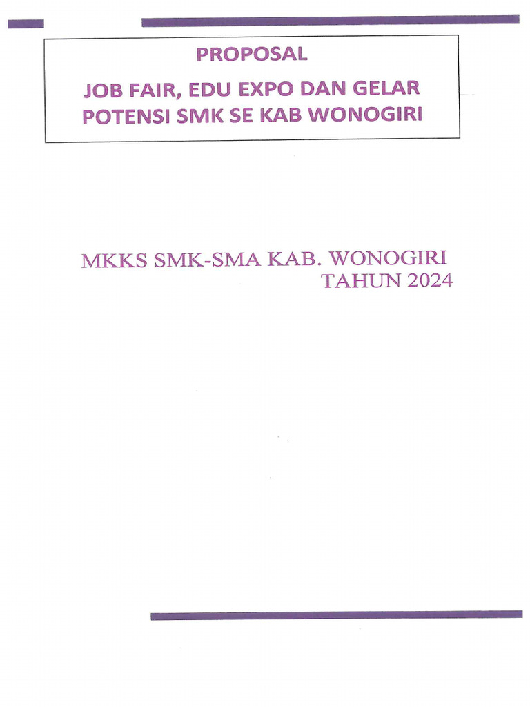 Proposal Edu Expo 2024 | PDF