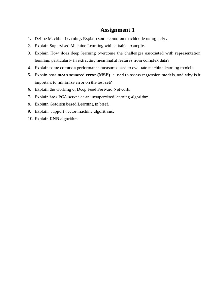 Asignment Questions DL | PDF
